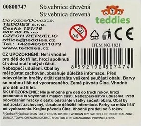 TEDDIES Dřevěné 3D puzzle domeček / Stavebnice / 4 druhy / Dřevo / od