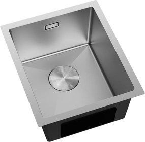 Mexen Trixo, 1-komorový nerezový dřez 370 x 440 mm, broušená ocel, 6412371000-01