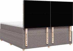 Box spring postel s matrací taupe 180x200 cm textil 3292153