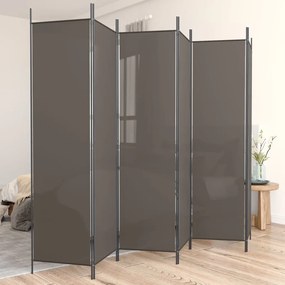 vidaXL 6dílný paraván 300 x 220 cm textil [350206] Barva: antracitová