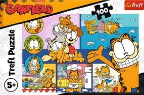 TREFL Puzzle Lenivý Garfield / 100 dílků / 41 x 27,5 cm / od 5 let