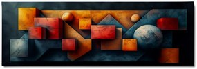 Obraz na plátně - Morseovy kvádry FeelHappy.cz Velikost obrazu: 210 x 70 cm