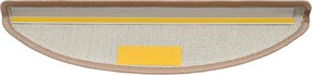 Schodové rohože 20 ks 56 x 17 x 3 cm světle hnědé půlkulaté 3365783
