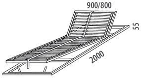 Lamelový rošt čelní Domestav 240 Rozměr: 80x200