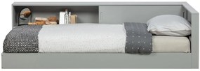 Hoorns Šedá dřevěná postel Ernie 90 x 200 cm