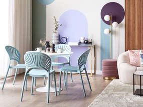 Sada 4 jídelních židlí modré OSTIA Beliani