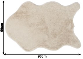 Béžová umělá kožešina RABIT TYP 2 60 x 90 cm