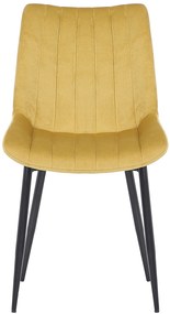 Jídelní židle Formby - samet | žlutá
