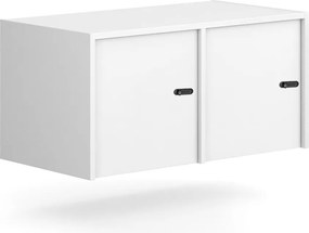 Nástavba pro skříně FRAME, 2x dveře, 872 x 450 x 427 mm, mechanický zámek, bílá