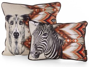 DEKORAČNÍ POLŠTÁŘ ZEBRA 45X30 VÍCEBAREVNÁ