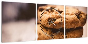 Obraz cookies sušenek (s hodinami) (90x30 cm)