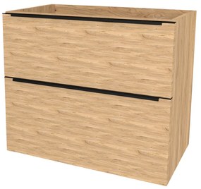 Mereo Mereo, Mailo, koupelnová skříňka 81 cm, černé madlo, Multidecor, CN591SBJASH