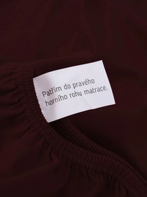 MK Lůžkoviny Jersey prostěradlo s elastanem Deluxe 220 × 200 cm – vínově červené