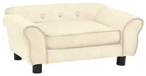 Pohovka pro psy krémová 72 x 45 x 30 cm plyš 171042