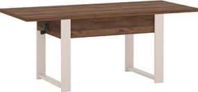 Rozkládací polohovací konferenční stolek HOGO 3v1 | 120-157x62,5-74,5x67 cm | síla horní desky 32 mm | ořech/nohy kašmír