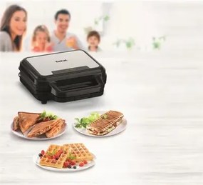 Tefal SW383D10 černá / Sendvičovač / 700 W / nerez