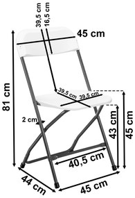 Skládací cateringová židle Simplo bílá