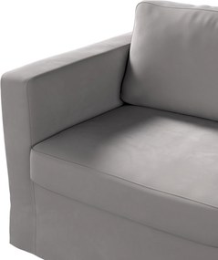 Potah na pohovku IKEA  Karlstad 2-místná , nerozkládací, dlouhý barva šedá látka lesklé, sametová