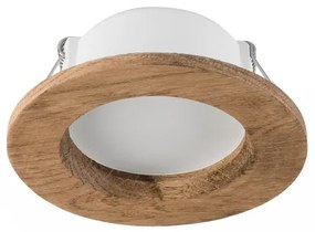 LED Podhledové svítidlo WOODY SPOT LED/5,5W/230V 4000K ořech pr. 10 cm