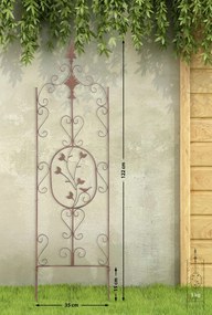 Sada 2 ks opěrná mříž pro rostliny Burgus – antik hnědá