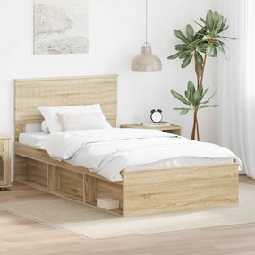 Rám postele s čelo Sonoma 100 x 200 cm Masivní borové dřevo 3410638