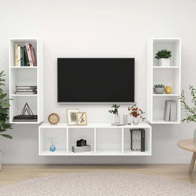 VidaXL TV skříňky 3 ks bílé dřevotříska 3079745