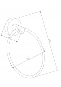 Koupelnový držák na ručníky MEXEN REMO - kulatý - rose gold, 7050732-60