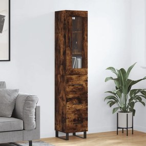 vidaXL Skříň highboard 34,5x34x180 cm kompozit [3199258] Barva: kouřový dub