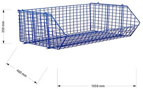 Stohovatelný koš s otevřenou čelní stranou 1050×460×350 mm