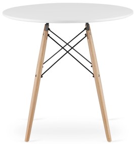 LEOBERT Stůl TODI okrouhlý 80cm - bílý