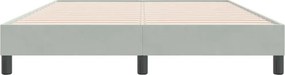 Postel Box Spring bez matrace světle šedá 140x220 cm samet 3315873