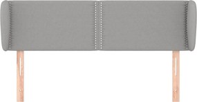 Čelo postele typu ušák světle šedé 147x23x78/88 cm textil 3117002