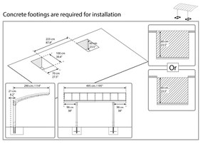 Palram Arizona 5000 hliníkový přístřešek pro auto s obloukovou střechou
