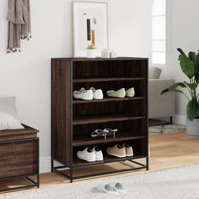 Botník hnědý dub 75 x 38 x 97,5 cm kompozitní dřevo a kov 3300874