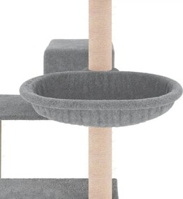 Škrabadlo pro kočky se sisalovými sloupky světle šedé 82,5 cm 172386