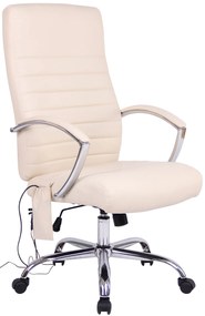 Masážní kancelářská židle Tadlow - umělá kůže | krémová