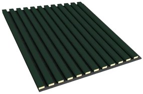Akustické lamelové čtverce na černé plsti - Lahvově zelená