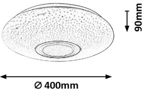 Rabalux 3509 - LED RGB Stmívatelné stropní svítidlo RODION LED/24W/230V + DO