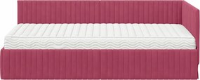 Rohový rám postele s matrací 2 ks Víno Červené 100 x 200 cm 3393832
