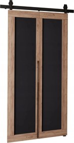 Skládací posuvné dveře QUDIO M1 dub Craft zlatý + černý 80