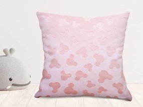 Biante Dětský povlak na polštář Minky hladký MKH-002 Mickey - Pudrově růžový 50 x 70 cm
