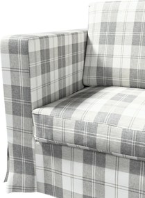 Potah na pohovku IKEA  Karlanda 3-místná nerozkládací, dlouhý barva šedá látka pletený vzor, vzorované