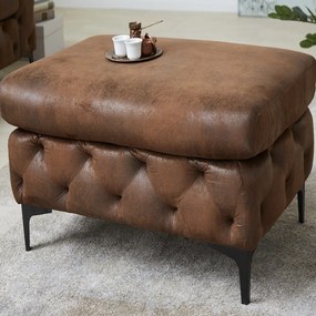 Massive home | Hnědá stolička Chesterfield mikrovlákno