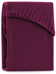 Froté prostěradlo s gumou AmeliaHome Ruby višňová