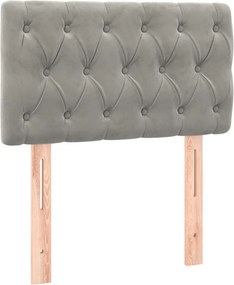 Box spring postel s matrací světle šedá 80 x 200 cm samet 3141449