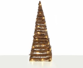 Vánoční LED ratanová pyramida 60cm
