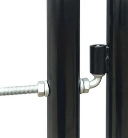 vidaXL Černá jednokřídlá plotová brána 300 x 250 cm [141695] Barva: Černá