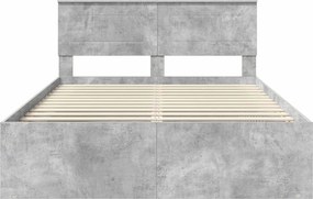 Rám postele s čelo Beton 140 x 200 cm Kompozitní dřevo 3407880
