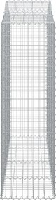 Klenuté gabionové koše 7 ks 200x50x160/180cm pozinkované železo 3145708