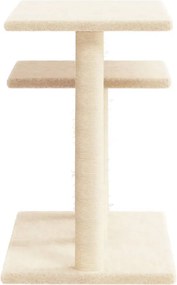 Škrabadlo pro kočky s plošinami krémové 62,5 cm 172046